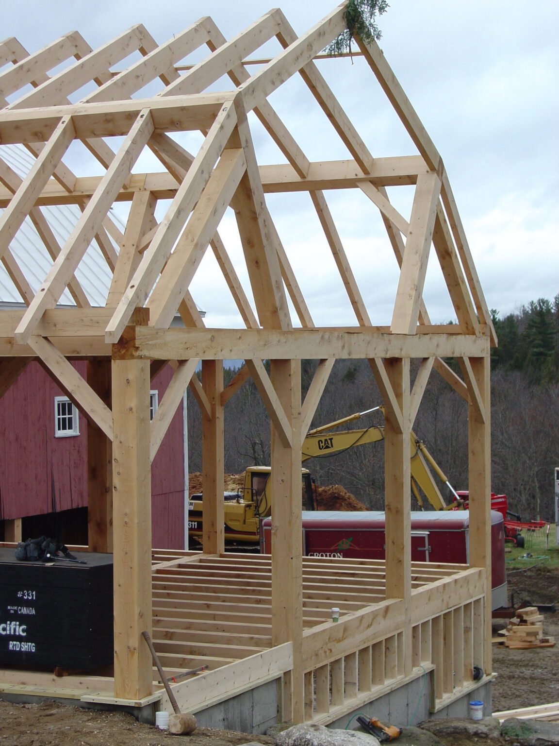 Timberframed Gambrel Barn Addition – Groton Timberworks